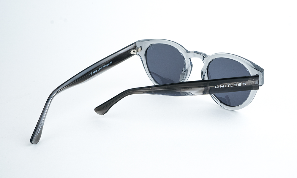 Transparent Grey Round Sunglass | Premium Limitless Series